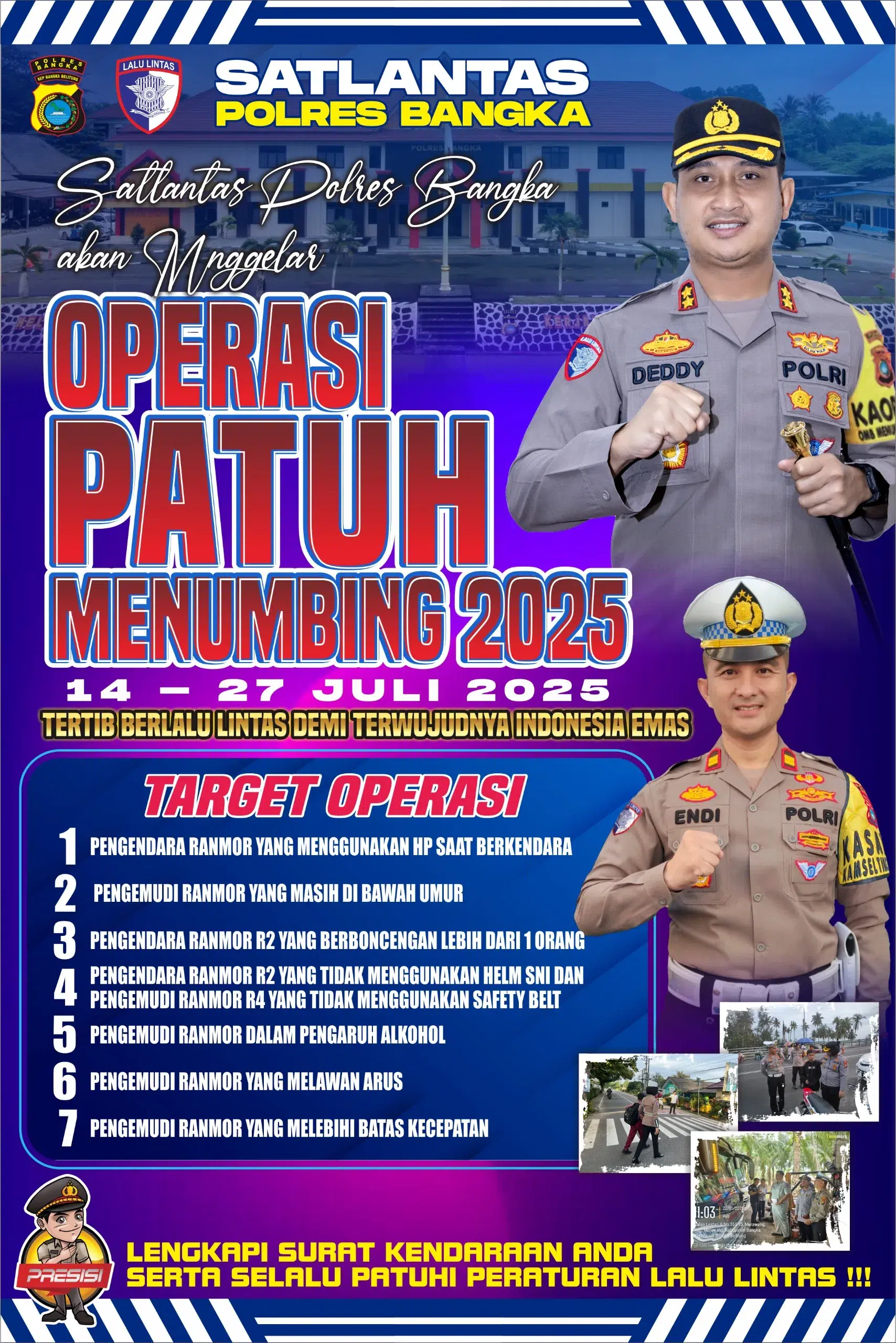 Catat! ini Tujuh Sasaran Operasi Patuh Menumbing 2025 - BABELXPOSE